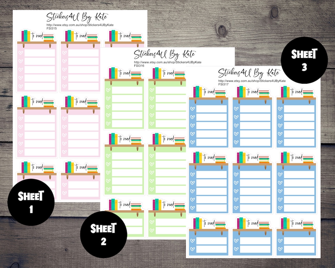 Reading Tracker Sidebar | Reading Tracker Sidebar Planner Sticker ...