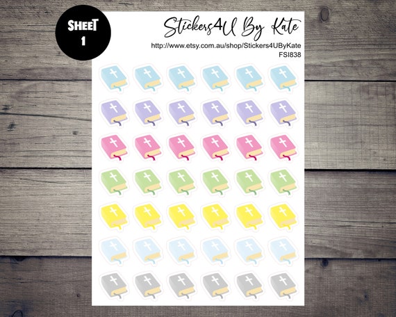 Calendars & Planners Church and Bible icon Planner Sticker Functional ...