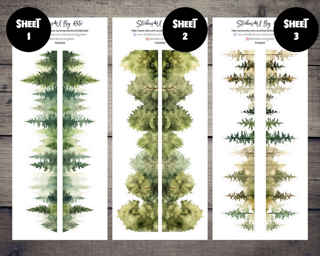 Forest Washi Deco | Bullet Journal Stickers | Planner Stickers | Bujo ...