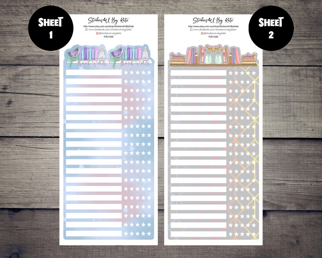 Reading Tracker | Book Log Planner Sticker | Reading List | Hobonichi ...
