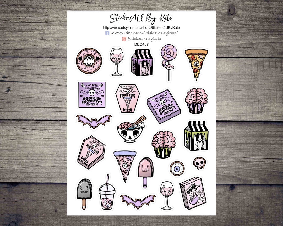 Spooky Food Clipart | Spooky Food Decorative Planner Sticker | Erin ...