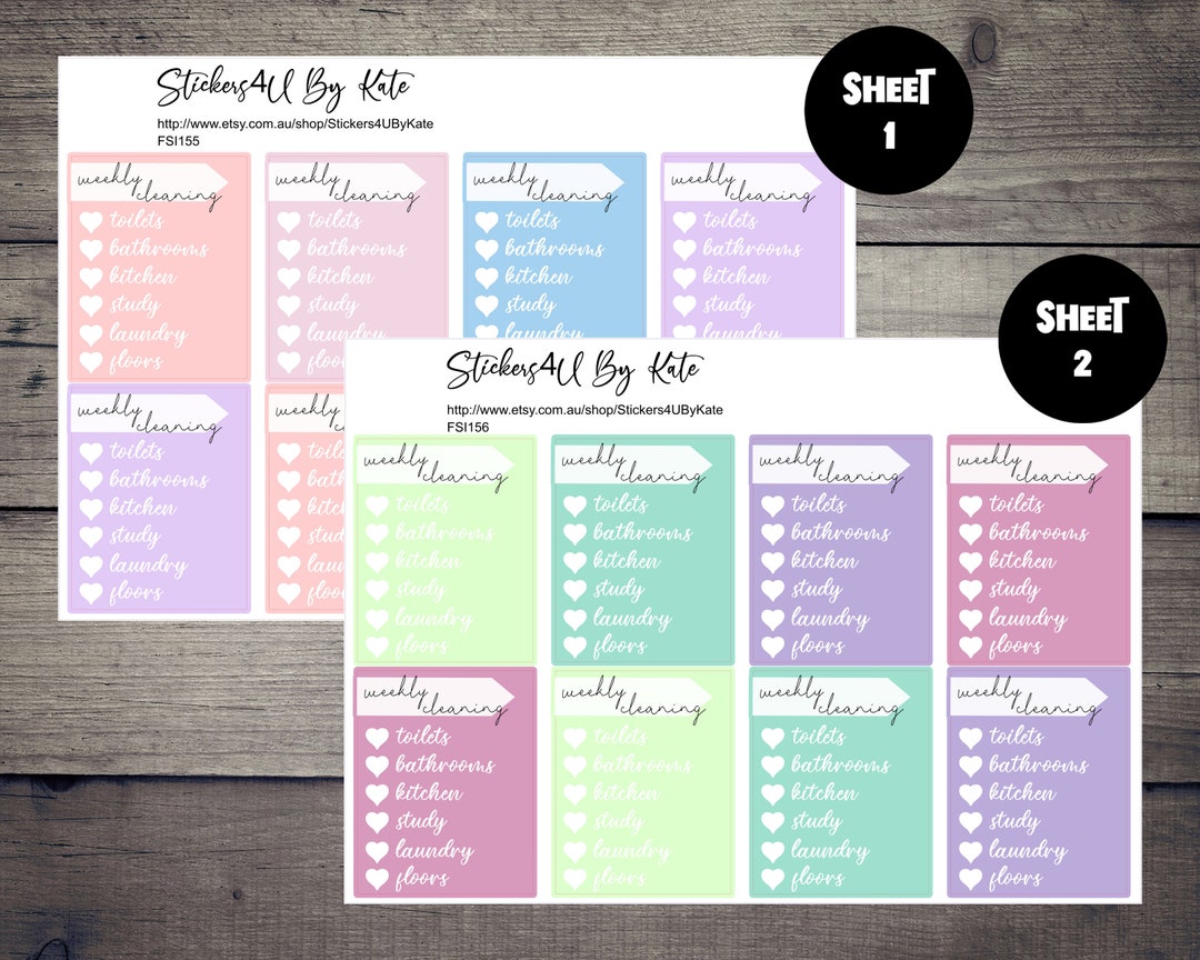 Pastel Colour Sidebar Checklist | Cleaning Checklist | Erin Condren ...