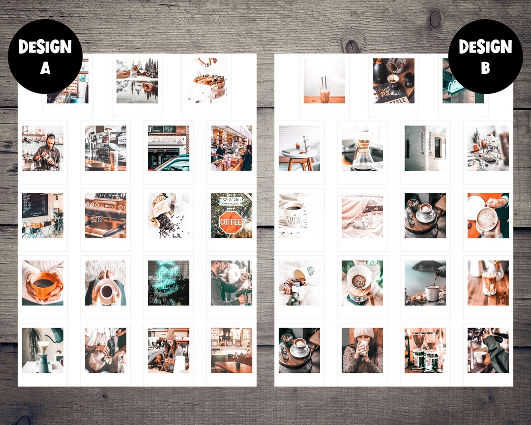 Coffee Love Polaroid Photo Deco Washi Stickers Pack | Die Cut for ...