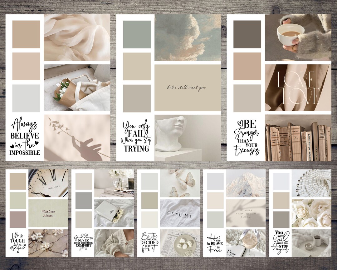 Simplicity Mood Board Dashboards | Happy Planner, A5, B6,personal ...