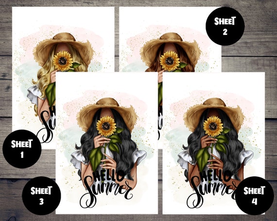 Hello Summer Girl Planner Dashboard HP A5 B6 and Personal | Etsy