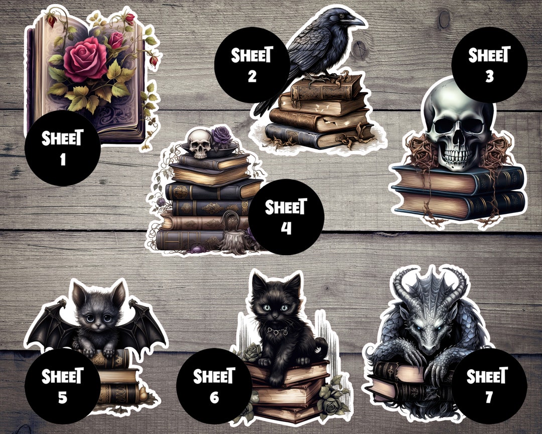 Gothic Book Adhesive | Non-adhesive Cardstock Die Cut for Planners ...