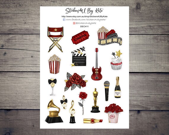 Movie Night Clipart Movie Night Decorative Planner Sticker - Etsy