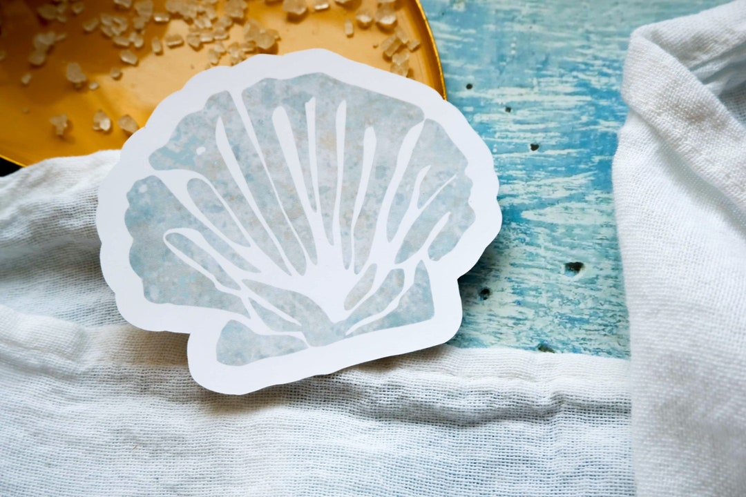 Seashell Sticker / Ocean Sticker / Die Cut Sticker / Seaside Sticker ...
