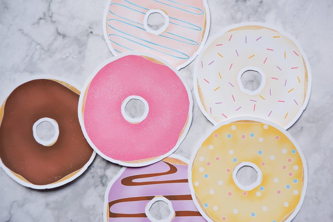 Doughnut Stickers / Cute Food Stickers / Water-resistant Decals / Cute ...