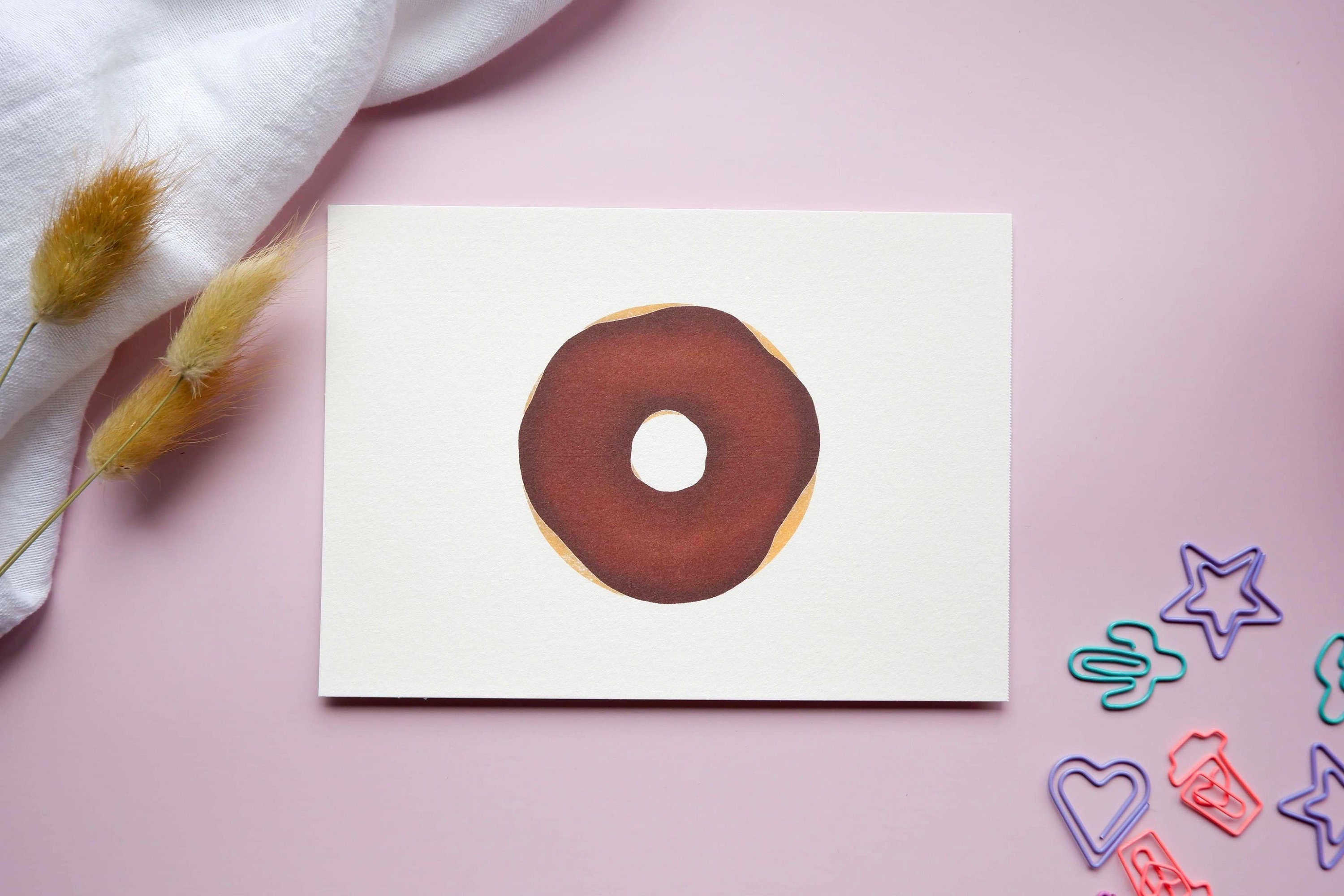 Doughnut Art Print / Cute Food Art Print / Donut Art Print / Food Art ...
