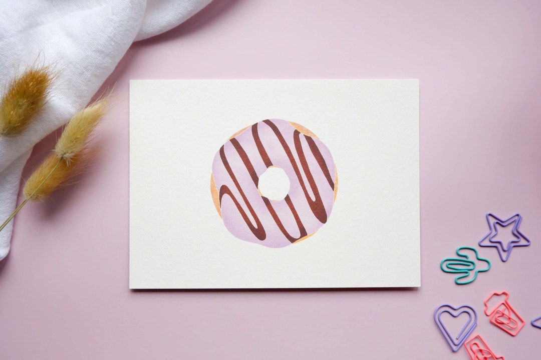 Doughnut Art Print / Cute Food Art Print / Donut Art Print / Food Art ...