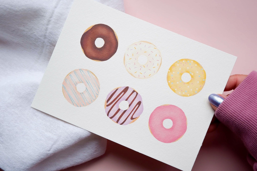 Assorted Doughnuts Art Print / Cute Food Art Print / Donut Art Print ...