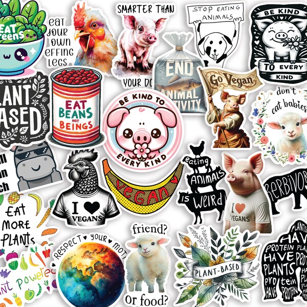 Vegan Sticker - Etsy