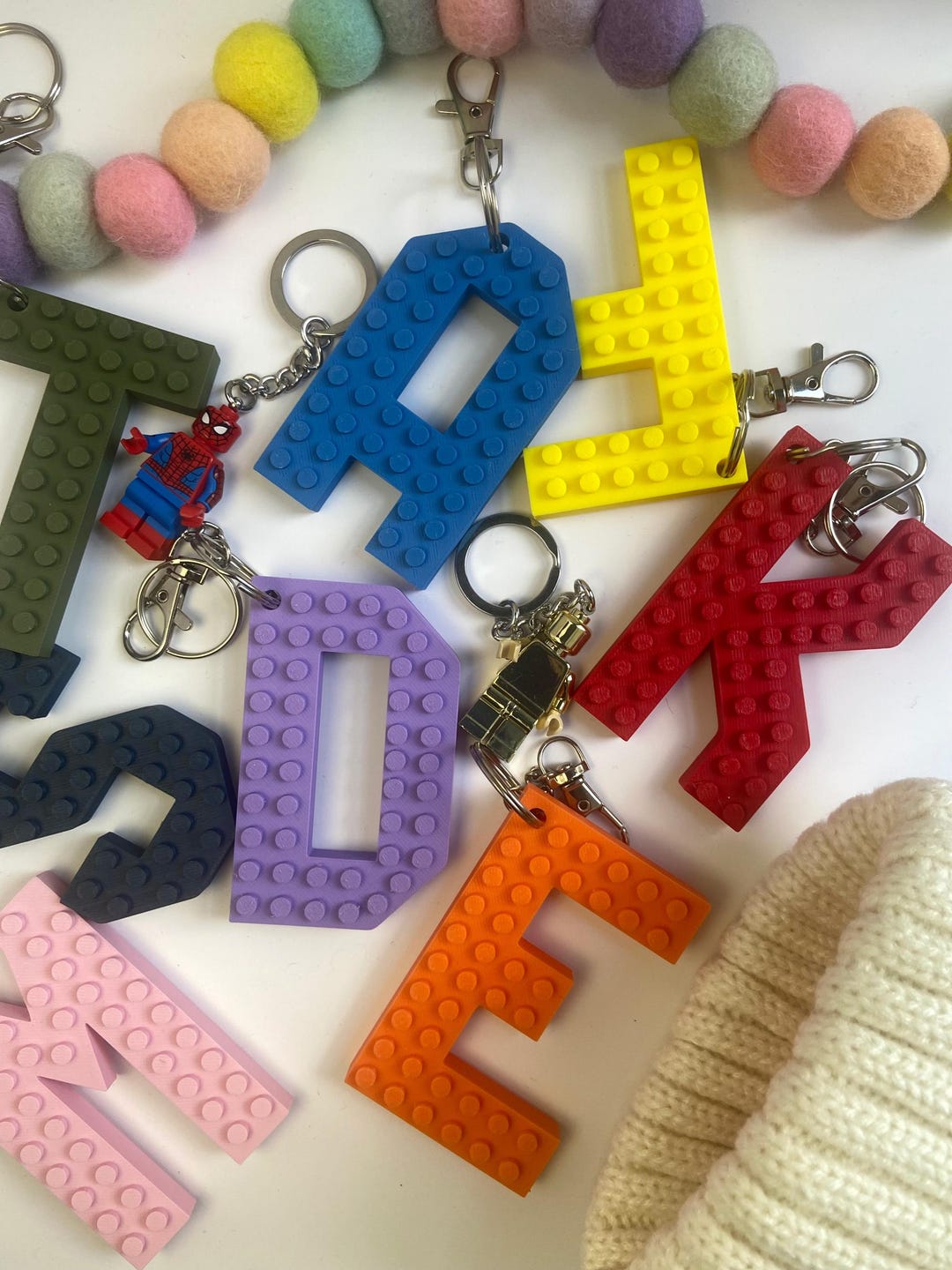 Custom Lego Brick Keychain, Personalized Keyring, Backpack Tag, Custom ...