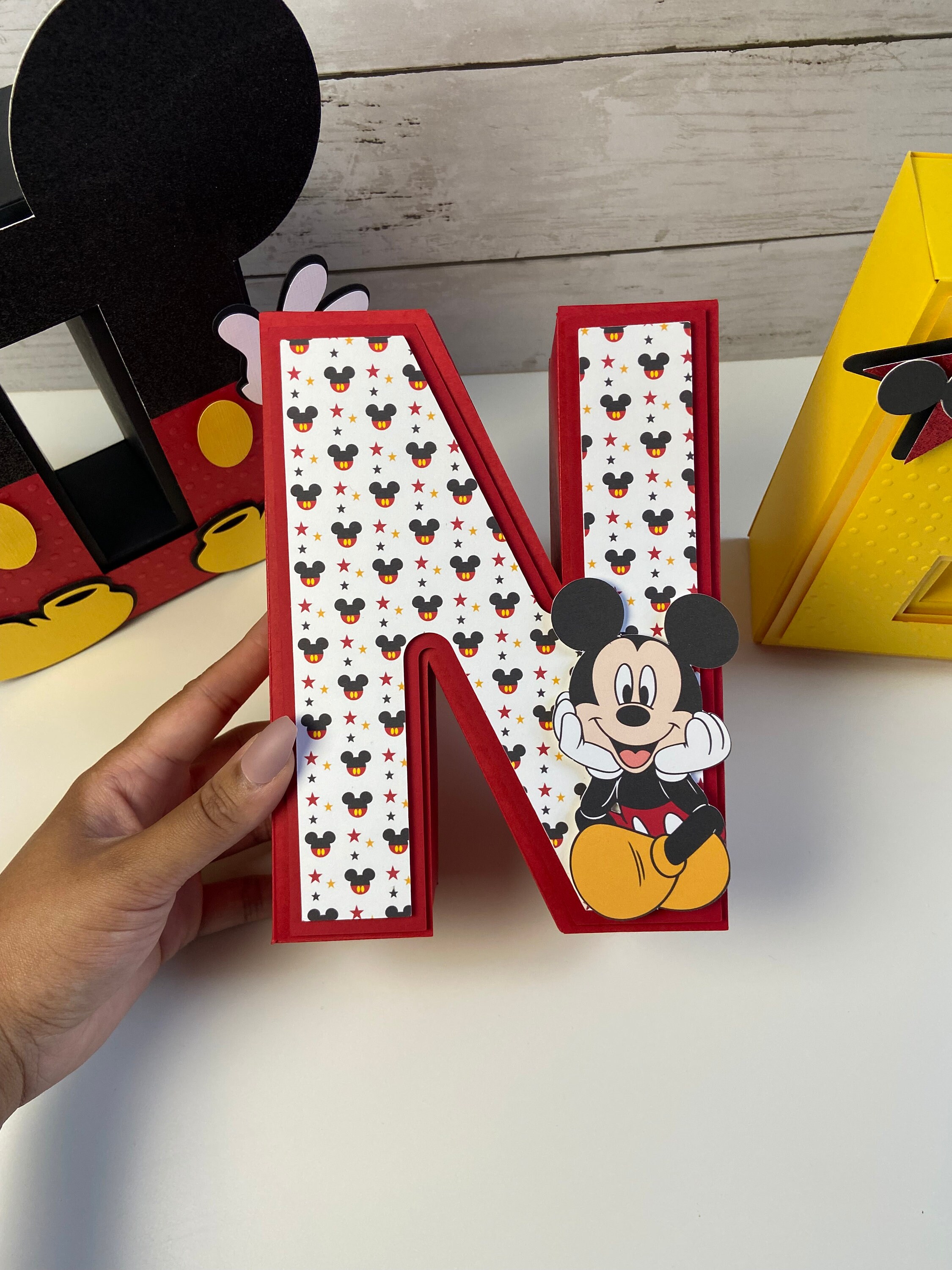 Mickey Mouse 3D Letters ONE 3D Letters Mickey Mouse | Etsy