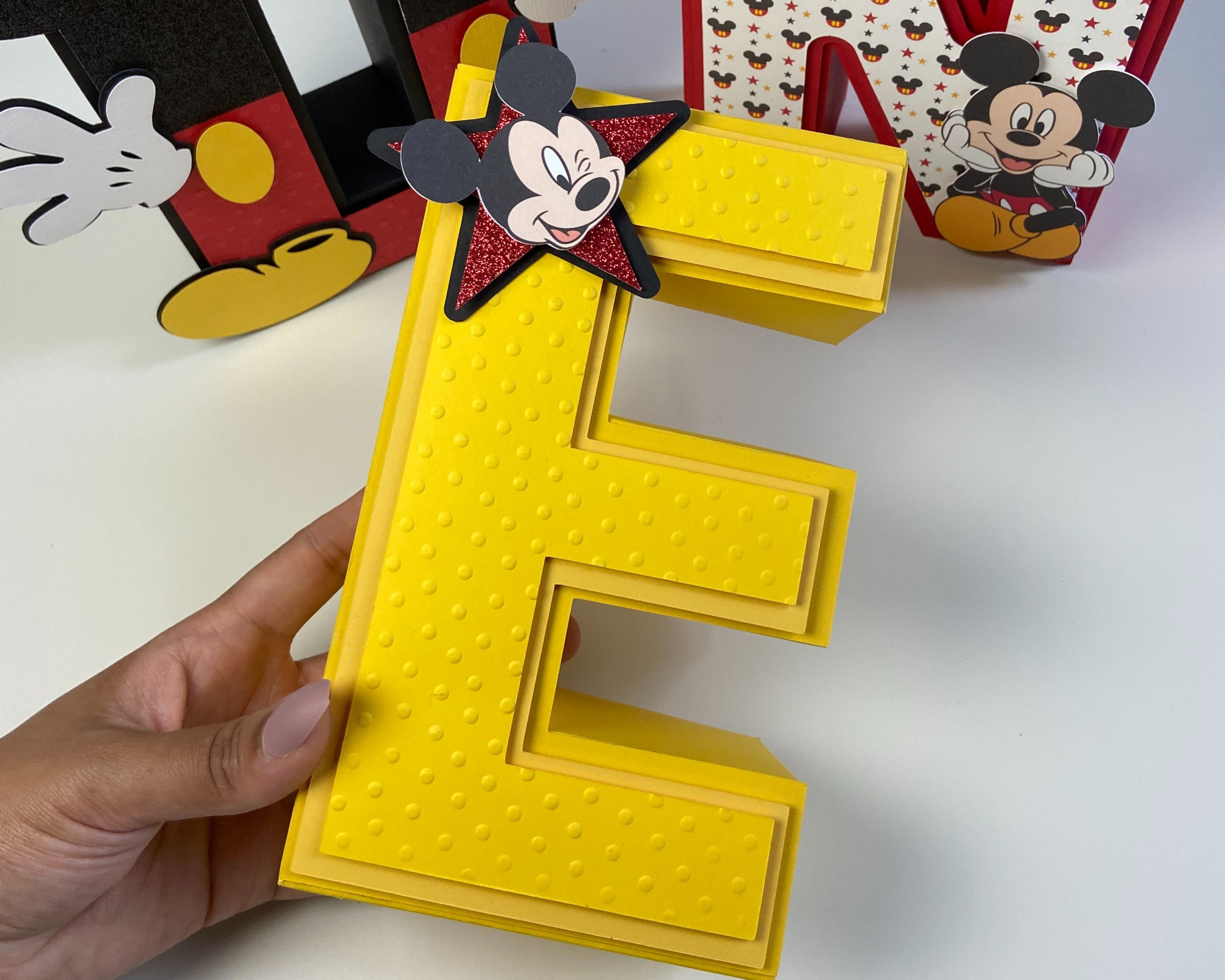 Mickey Mouse 3D Letters ONE 3D Letters Mickey Mouse | Etsy