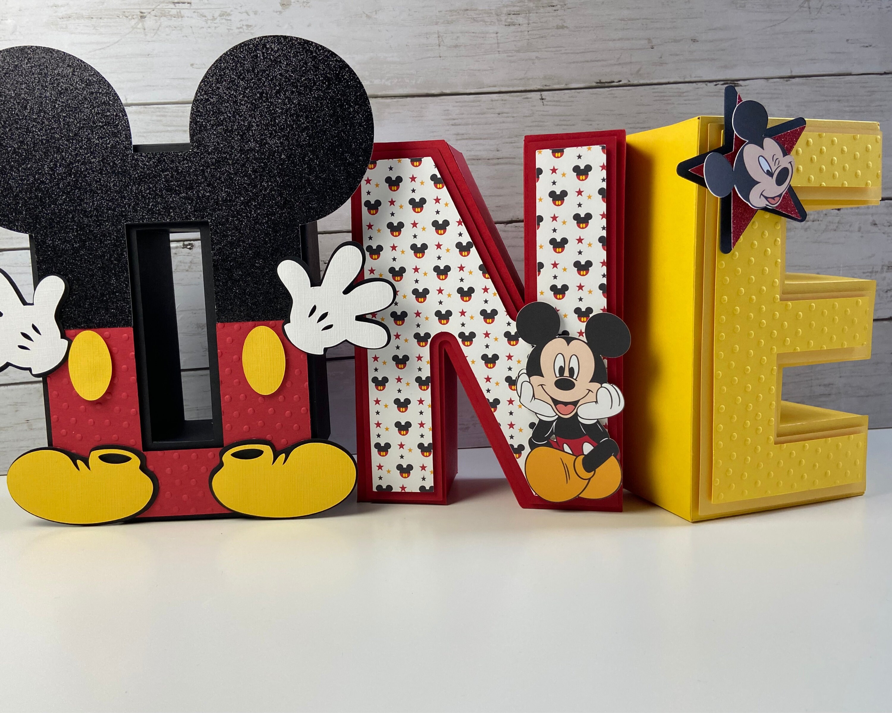 Mickey Mouse 3D Letters ONE 3D Letters Mickey Mouse | Etsy