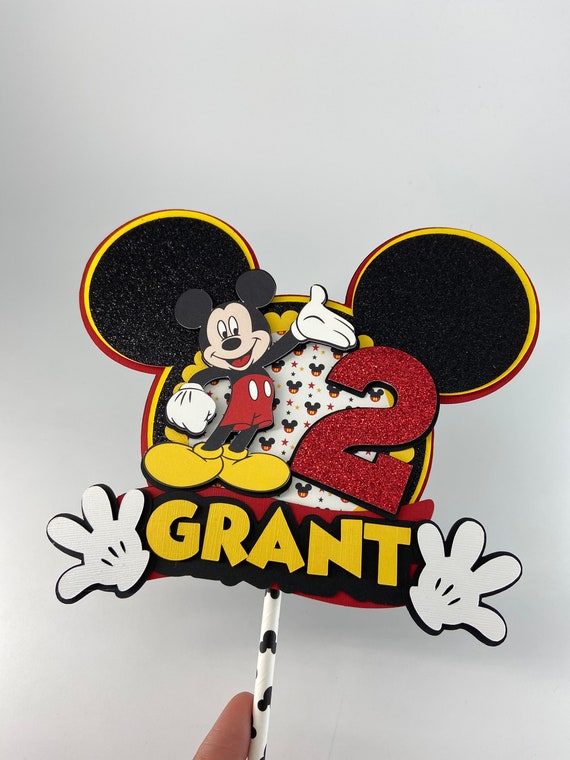 Mickey Mouse Cake Topper Custom Cake Topper Mickey Mouse - Etsy