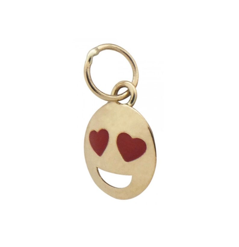 14k Gold Smiling Face Emoji Charme 14k Gold Charms Emoji - Etsy Nederland