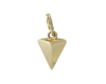 14k Gold Pyramid Pendant - Etsy