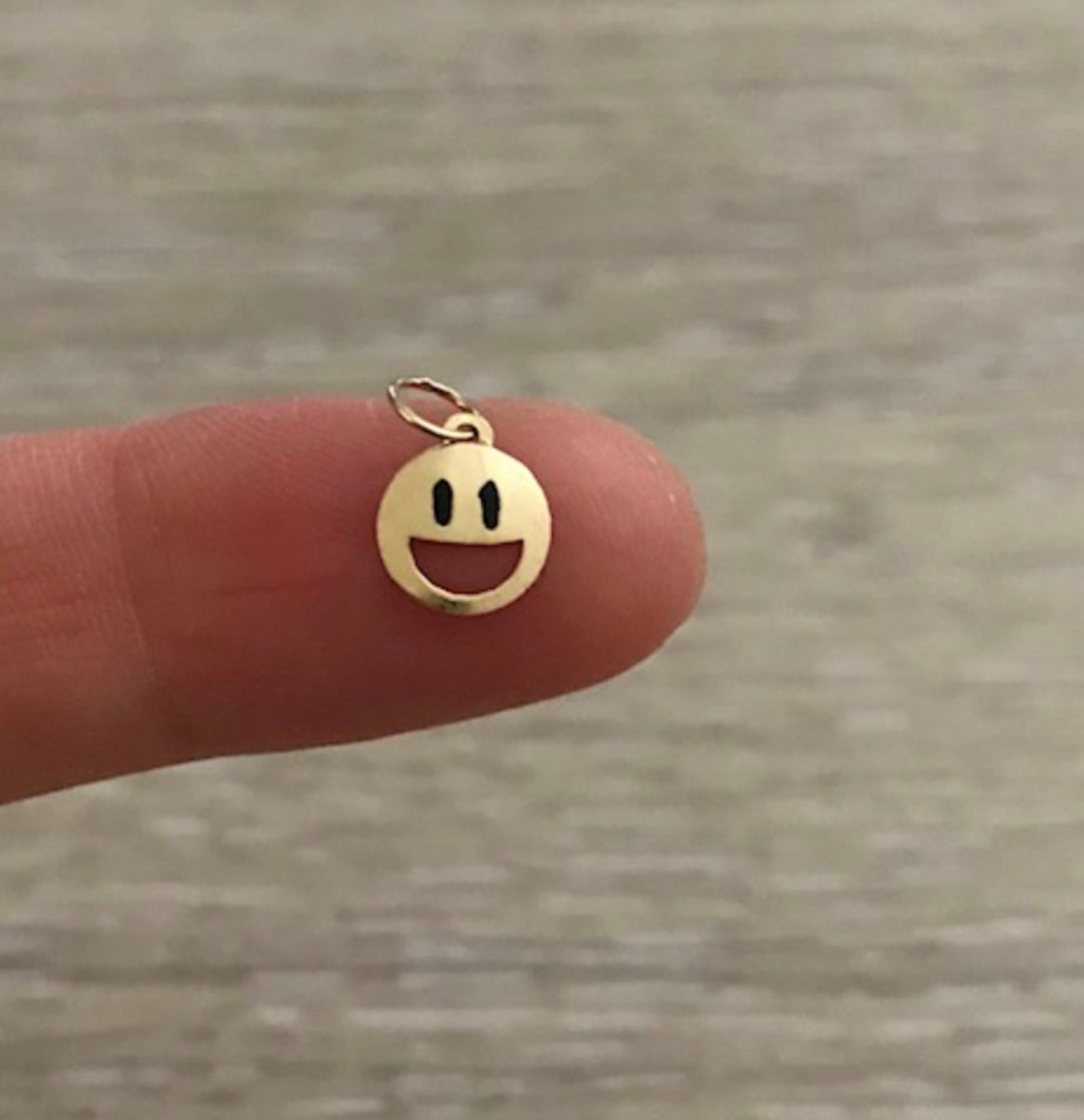 14k Gold Smiling Face Emoji Charm 14k Gold Charms Emoji - Etsy