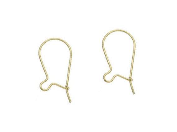 14k Gold Filled Kidney Ear Wire Gold Filled Plain Ear Wire - Etsy