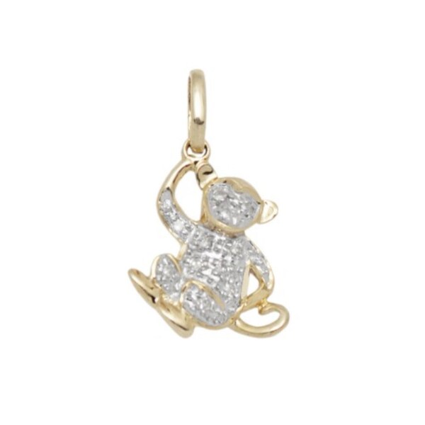 Gold Monkey Charm - Etsy
