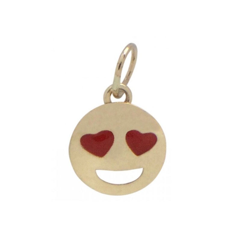 14k Gold Smiling Face Emoji Charme 14k Gold Charms Emoji - Etsy Nederland