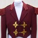 Mens Medium , Upcycled Red Ringmaster Tailcoat Jacket /circus ...