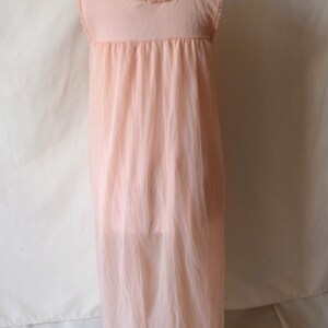 Vintage Peach Nylon Nightie 1970s UK 16 , US 12 - Etsy