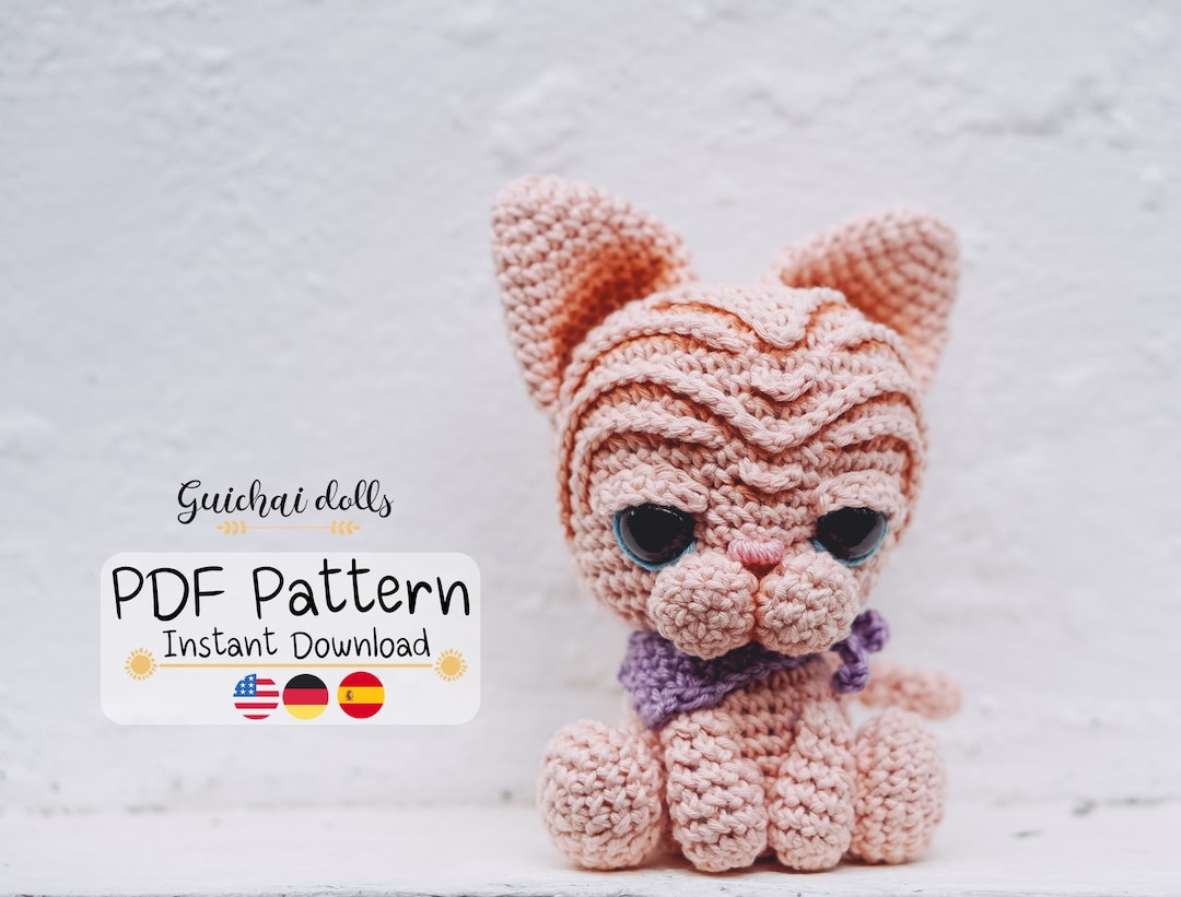 Sphynx Cat PDF Pattern (amigurumi, Crochet , Photo Tutorial, How To) - Etsy