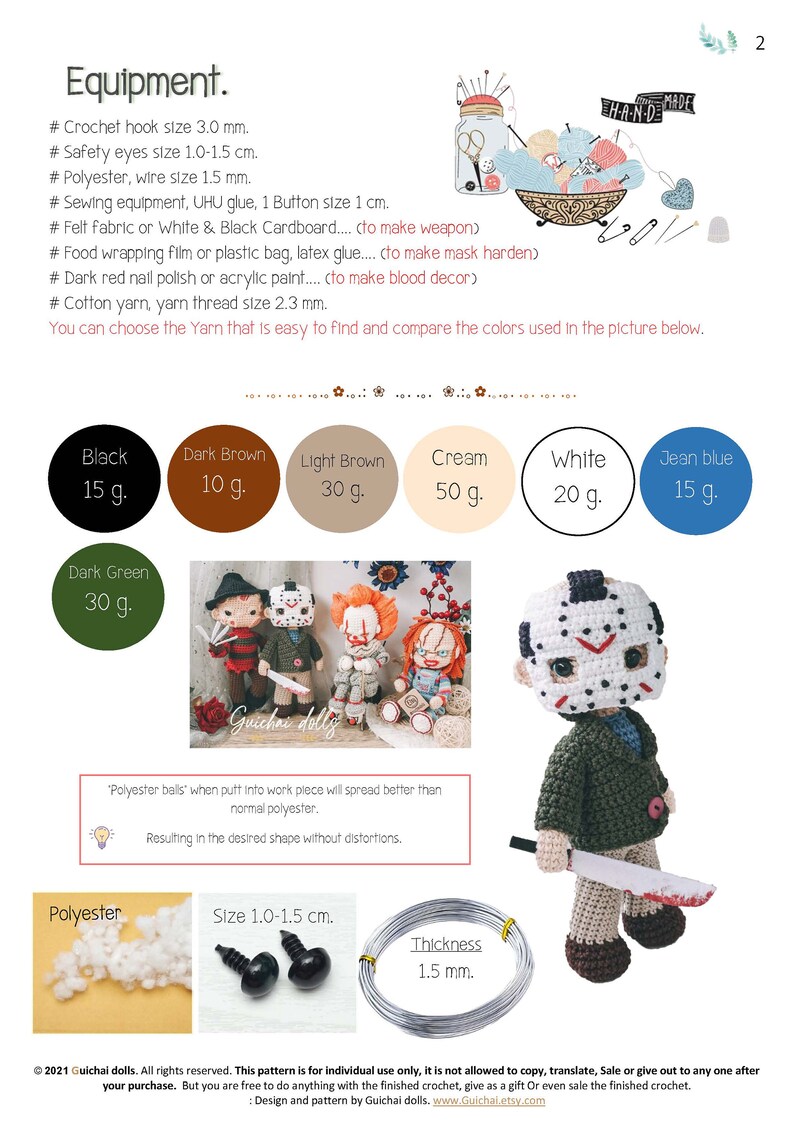 Jason Crochet Pattern amigurumi Pattern Photo Tutorial PDF - Etsy