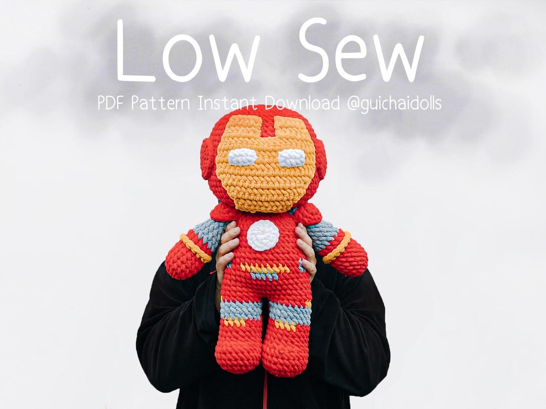 Low Sew Hero Iron Chibi Crochet Pattern PDF – Photo Tutorial, Instant ...