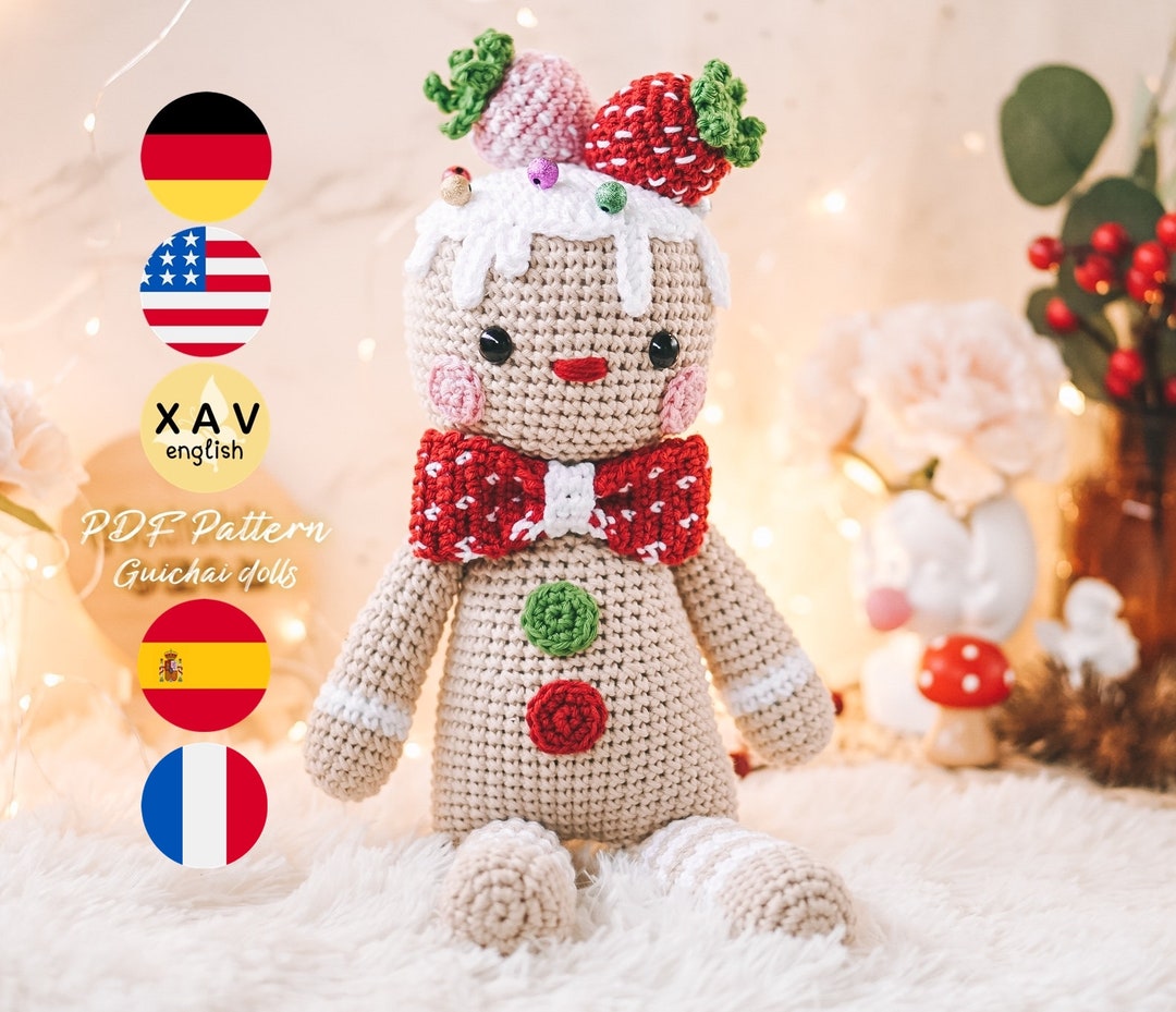 Christmas Cookie Man Crochet Pattern (amigurumi Pattern, Photo Tutorial ...