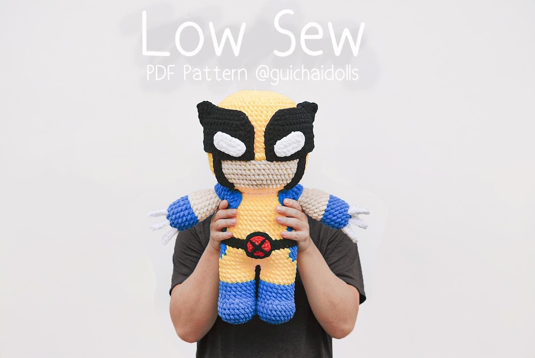 Low Sew, Hero Chibi Wolf, PDF Pattern Instant Download (amigurumi ...