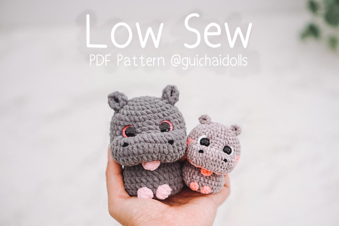 Low Sew, Moo Deng, Baby Hippo PDF Pattern (amigurumi Pattern, Crochet Pattern, Photo Tutorial ...