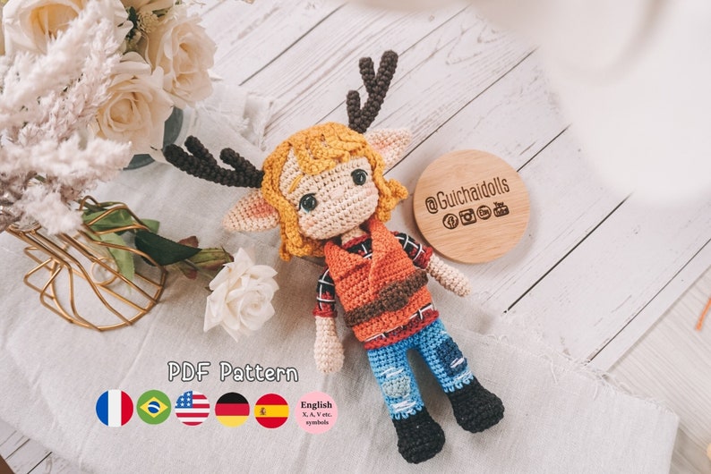 Gus Deer Boy Crochet Pattern amigurumi Pattern Photo - Etsy