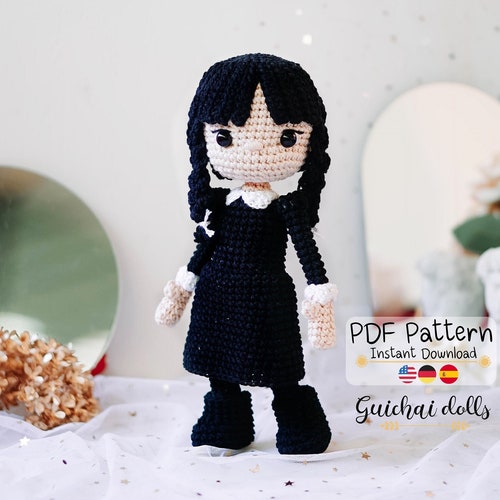 Wednesday Crochet Pattern amigurumi Crochet Photo - Etsy