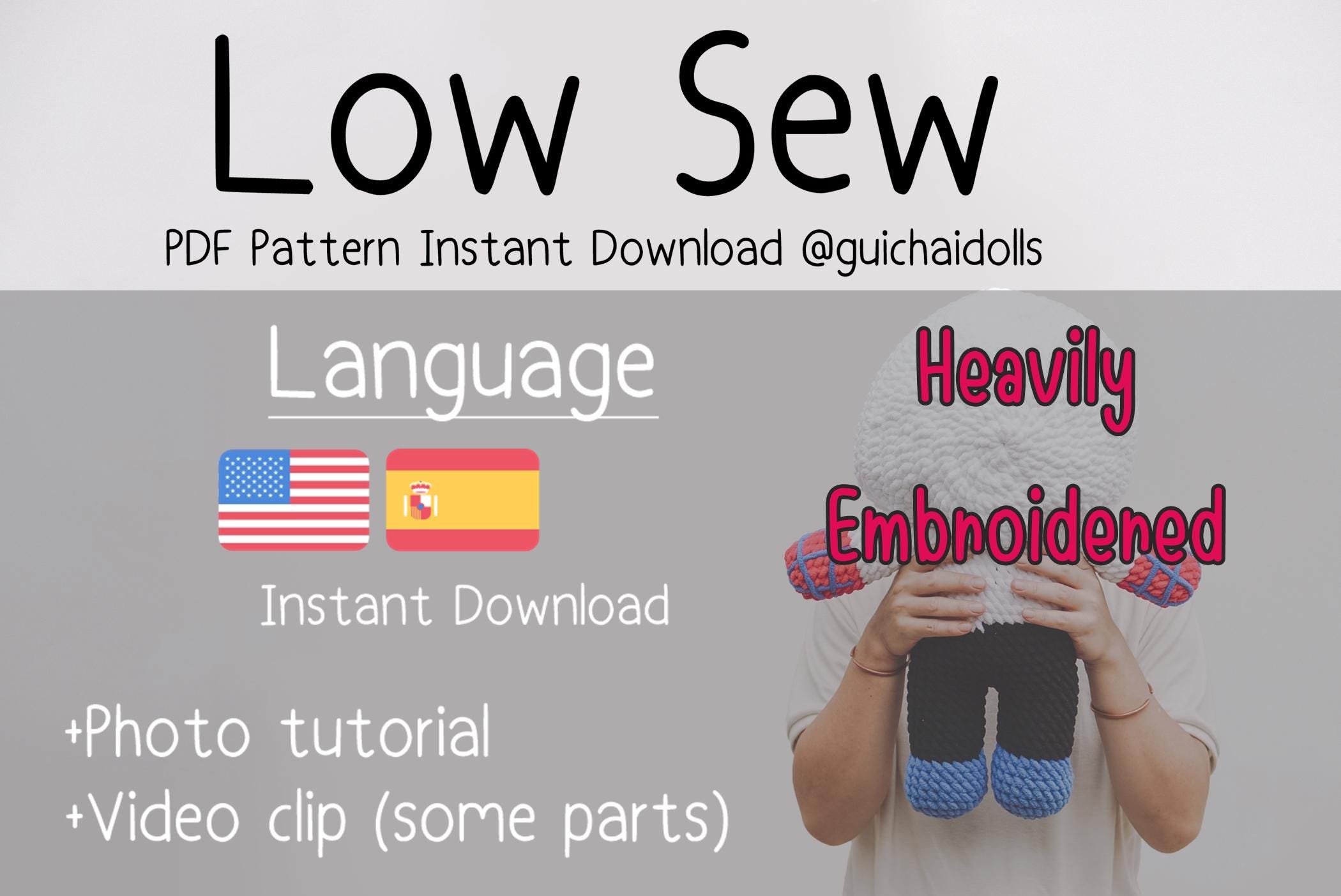 Low Sew Hero Gwen Chibi Crochet Pattern PDF – Photo Tutorial, Instant ...