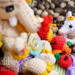 Special Price for 2 Pattern : Lord Ganesha + Musika, Crochet Doll ...