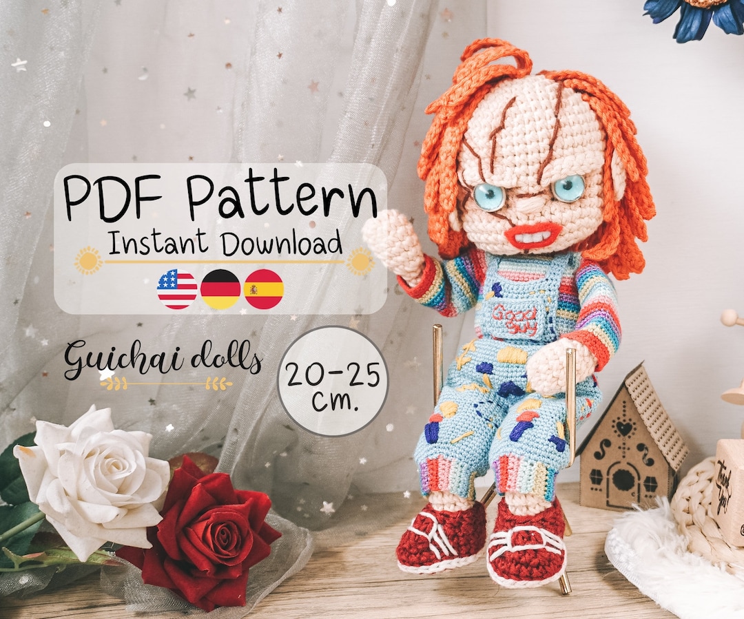 Spooky PDF Pattern, Good Guy amigurumi Pattern, Photo Tutorial, Crochet Pattern, Guichai Dolls ...