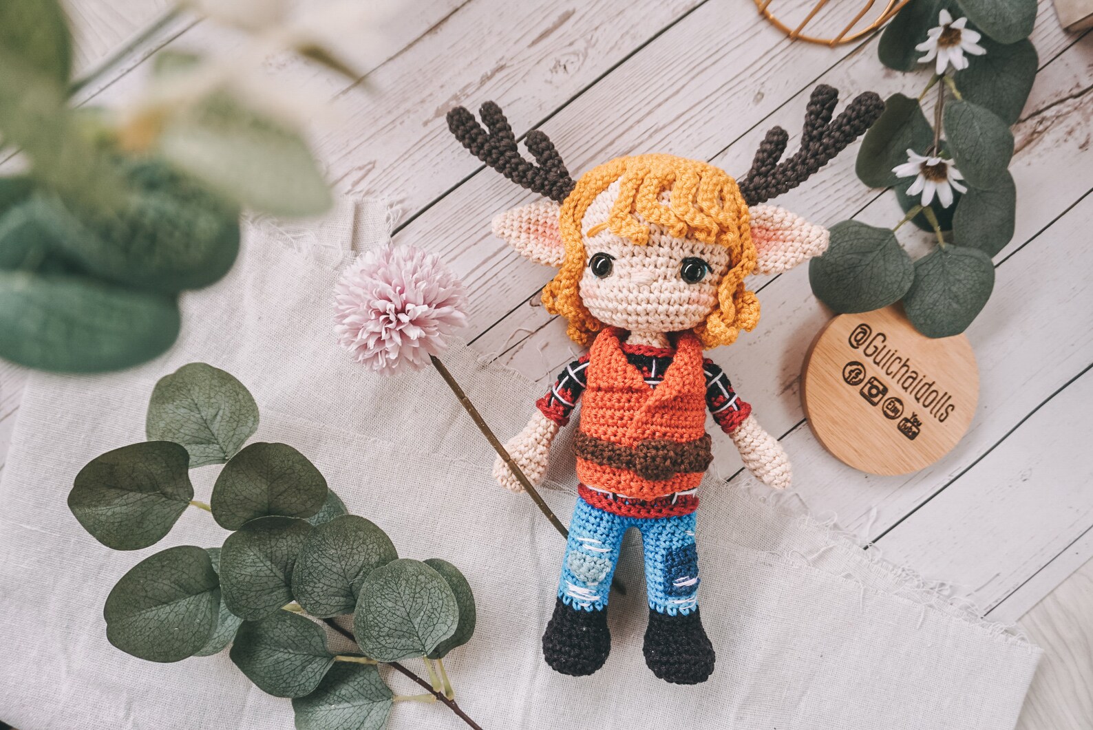 Gus Deer Boy Crochet Pattern amigurumi Pattern Photo - Etsy