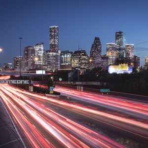 Downtown Houston Skyline and Be Someone Mural at Sunset - Etsy