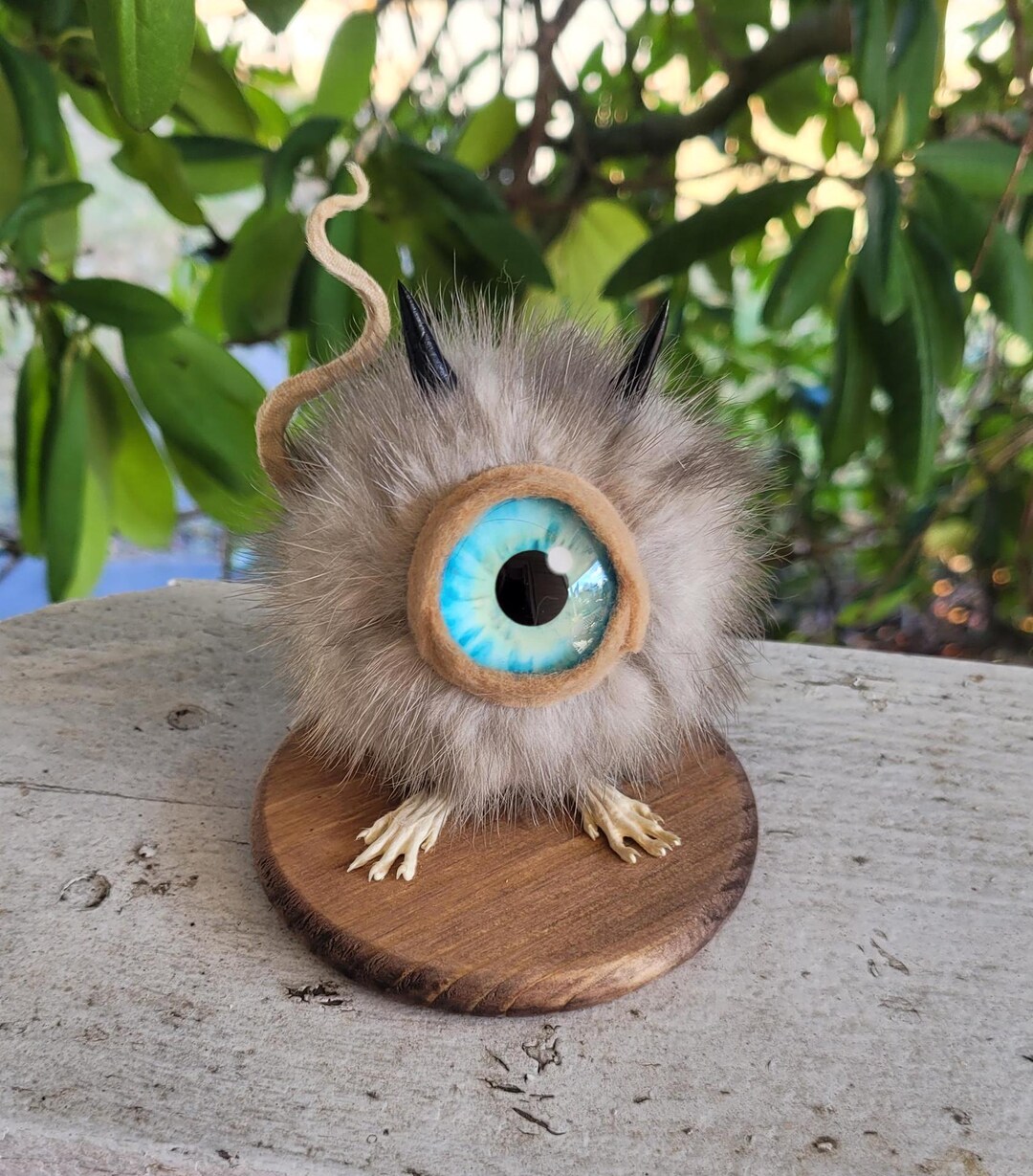 Gray Fluffy Fantasy Taxidermy Optopod, Cute Taxidermy, Creepy Cute ...