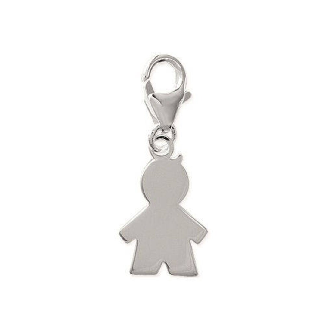 Pendant Engraved Silver 925/000 Boy Charm Clasp With or - Etsy