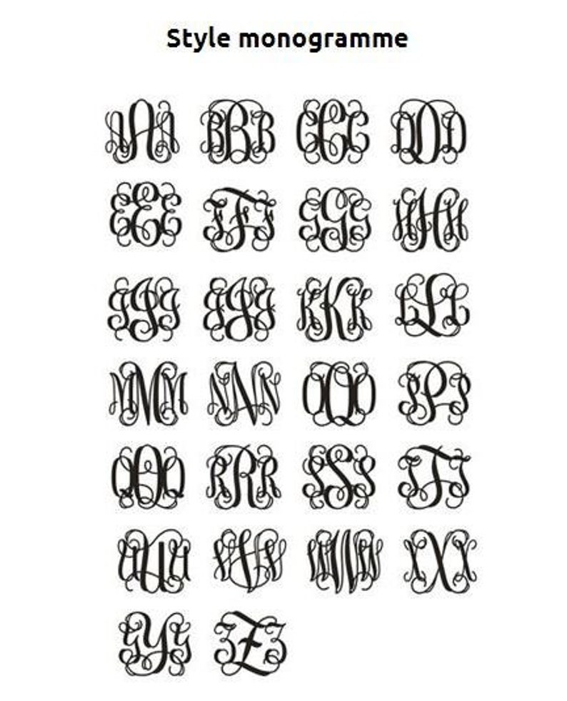 Your Engraving Font Writing Monogram | Etsy