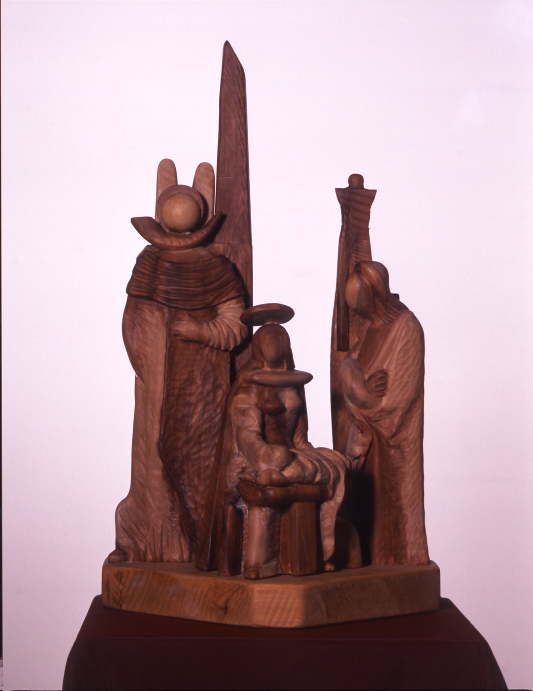 NATIVITY WOOD ART, Handcarved Nativity, Rustic Nativity Scene, Vintage ...