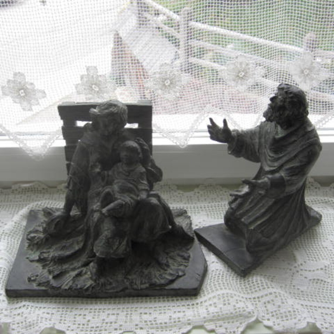 BRONZE NATIVITY SET, 1990s Nativity Set, Handmade Nativity, Small ...