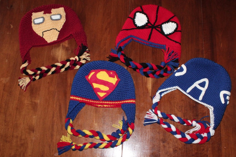Crocheted Superhero Hat/ Boys Winter Hat/ Made to Order in - Etsy
