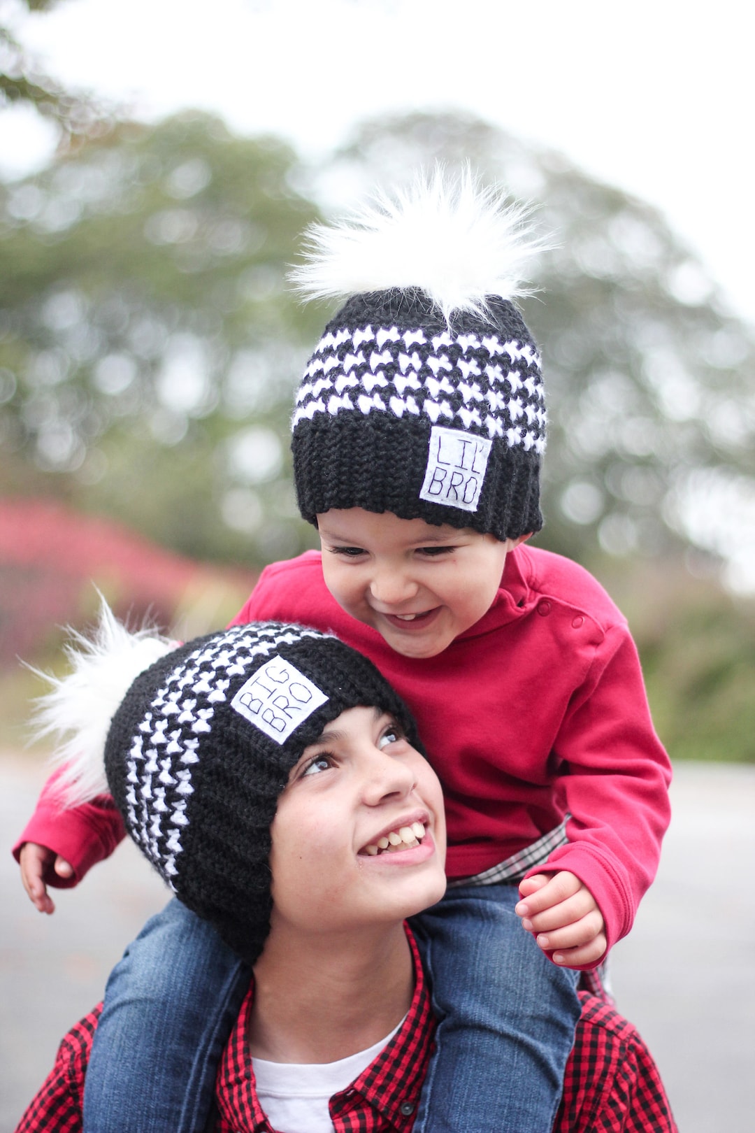 Big Bro Hat/ Little Bro Hat/ Boys Crocheted Hats/ Boys Winter Hats/ Big ...